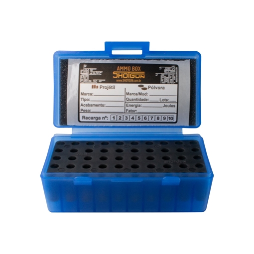 Caixa para 50 Munições Shotgun Calibre .38 / .357 | SK Store Caixa para 50 Munições Shotgun Calibre .38 / .357 | SK Store