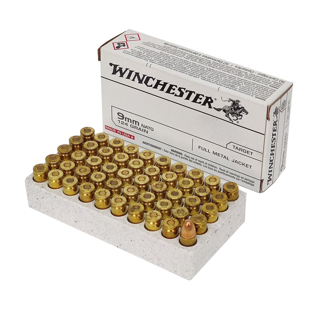 Munição Winchester Calibre 9mm Luger FMJ 124gr Caixa 50un - Munição ...