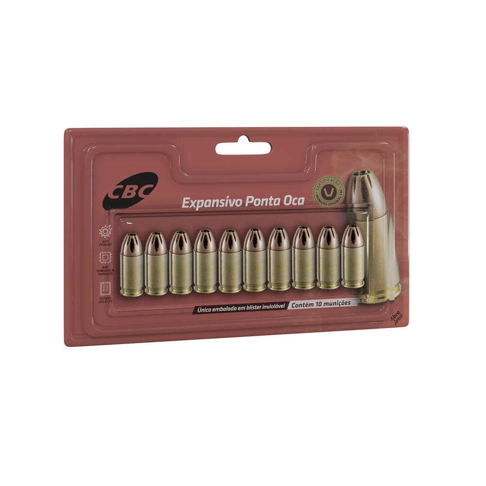 Munição CBC Calibre .380 Auto EXPO +P 95gr Blister 10un | SK Store