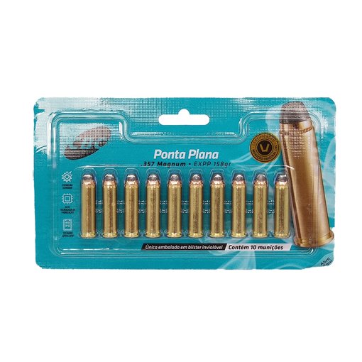 Munição CBC Calibre .357 Magnum EXPP 158gr Blister 10un | SK Store